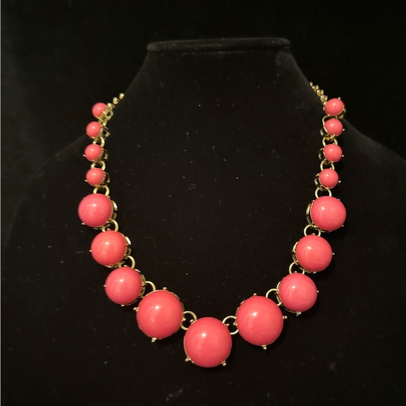 Talbots | Jewelry | Vintage Talbots Pink Bubble Gold Tone Graduated 8 ...